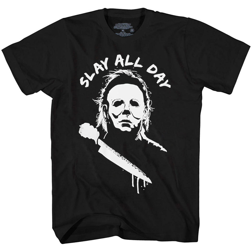 Halloween Michael Myers Slay All Day T-Shirt – AnimationShops