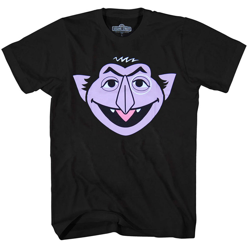 Sesame Street Count Von Count Face Adult T-Shirt – AnimationShops