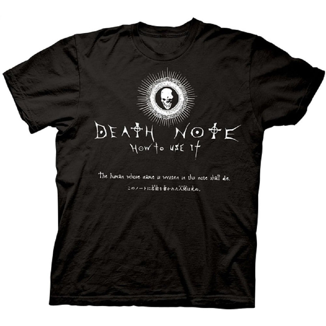 Death Note Notebook Instructions T-Shirt – AnimationShops
