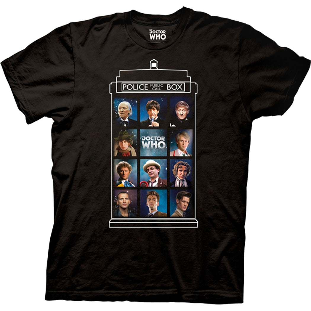 Doctor Who 50 Years, 11 Doctors Tardis T-Shirt – AnimationShops