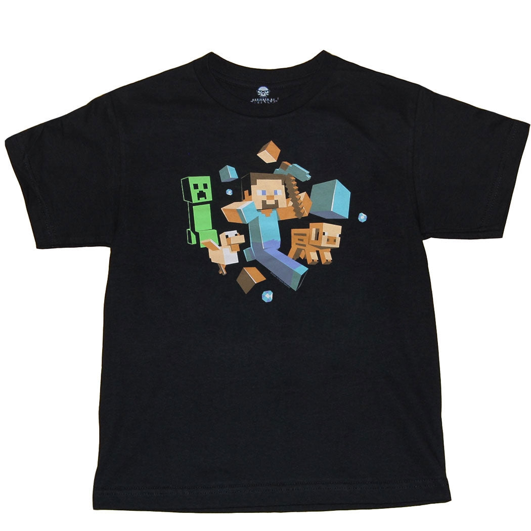 Minecraft Run Away Steve Youth Kids T-Shirt – AnimationShops