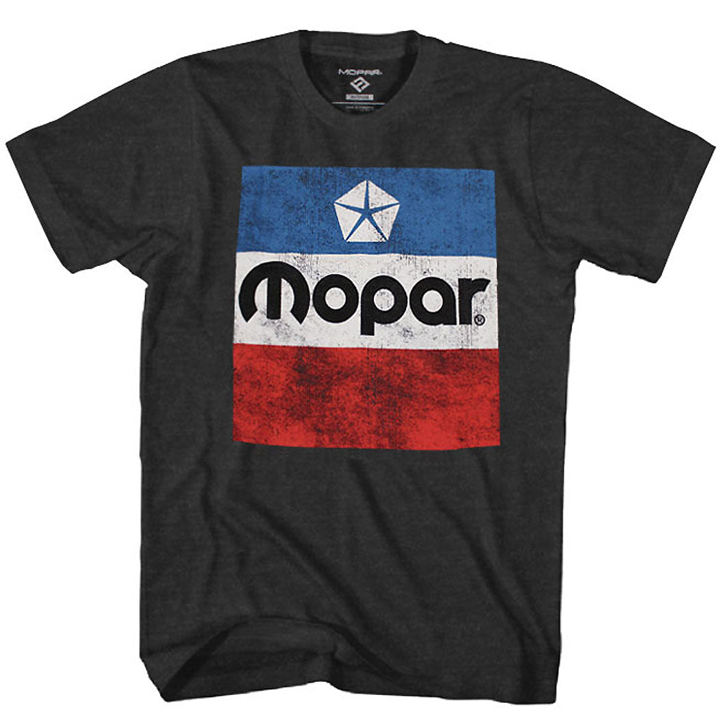 Mopar Classic Logo Distressed T-Shirt Charcoal – AnimationShops