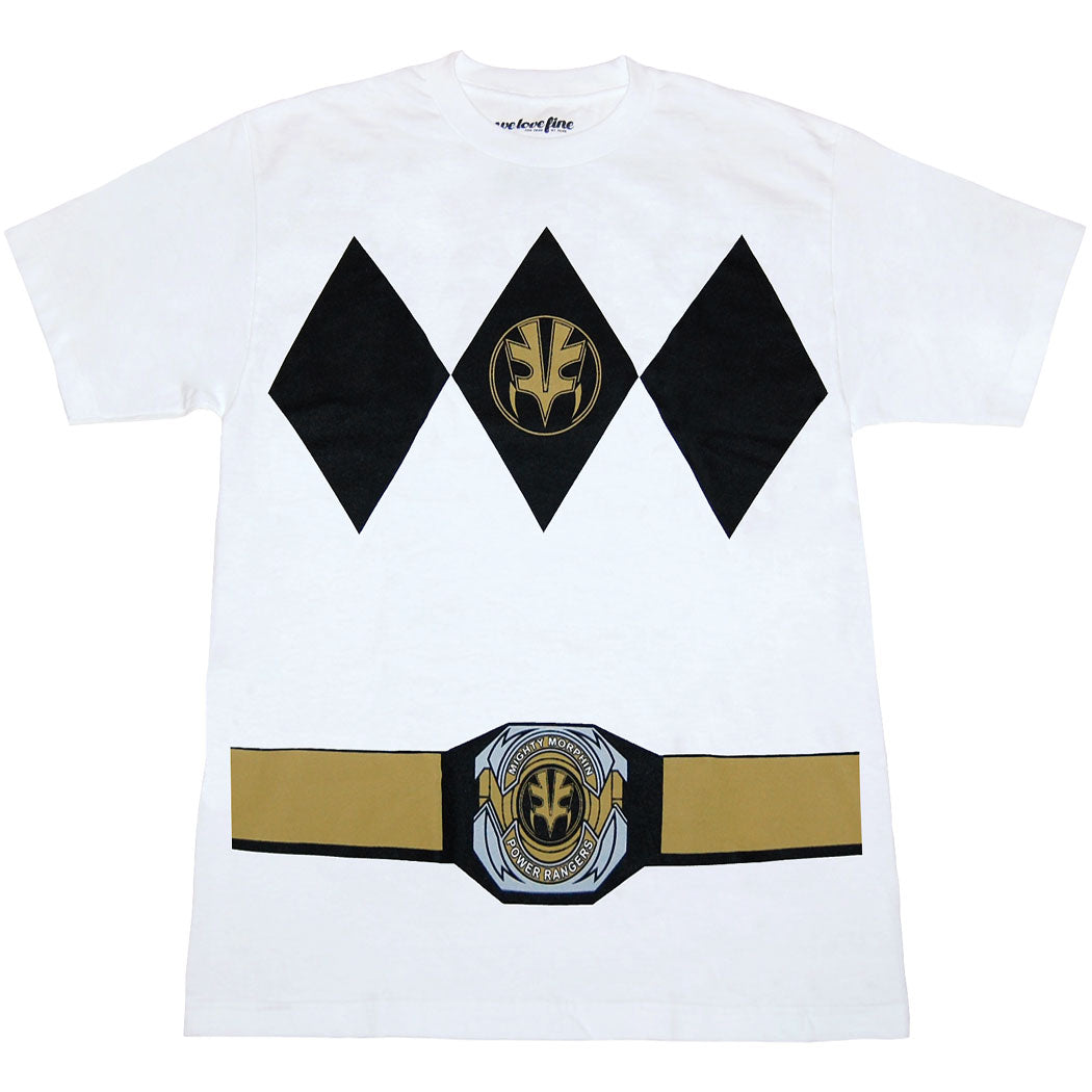 Power Rangers White Ranger with Belt Costume T-Shirt – AnimationShops