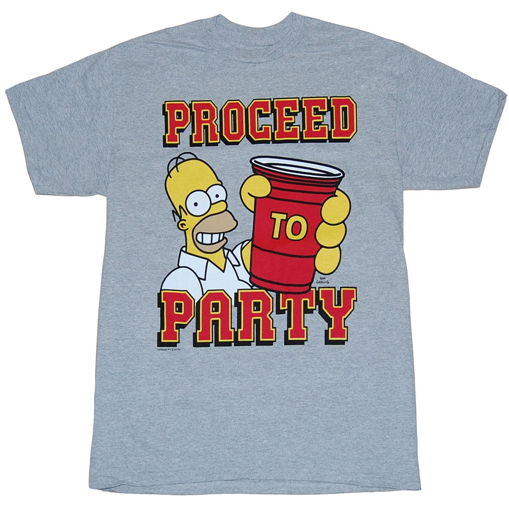 Simpsons Proceed To Party T-Shirt – AnimationShops
