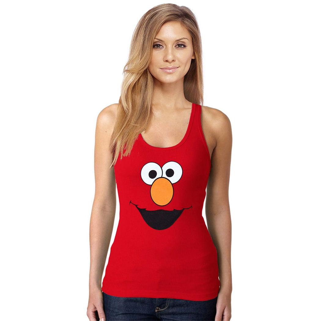 Sesame Street Elmo Face Junior Ladies Tank Top – AnimationShops