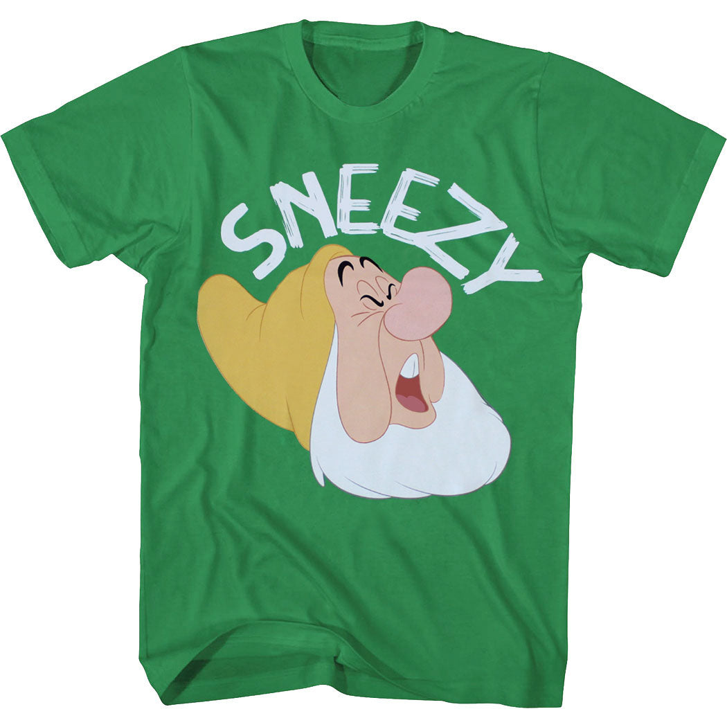 Snow White and Seven Dwarfs Sneezy Face T-Shirt – AnimationShops